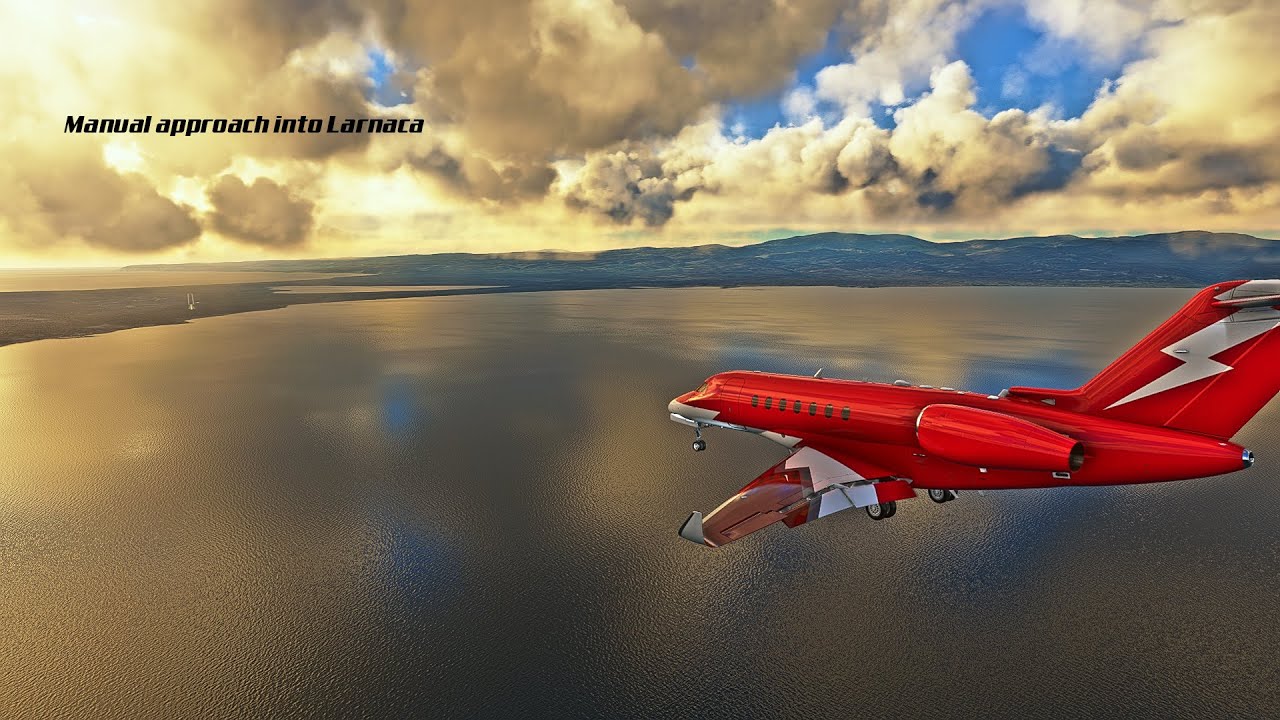 Manual approach into Larnaca Airport in a Cessna Citation Longitude ...