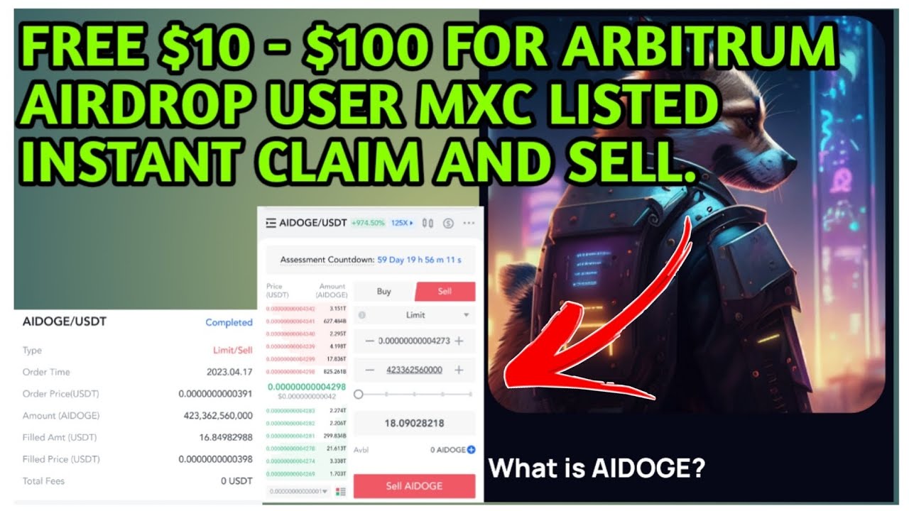 FREE 10$-$100 FOR ARBITRUM AIRDROP USER |MXC LISTED |INSTANT CLAIM AND SELL | - YouTube