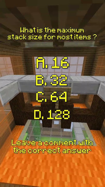 What is the Maximum Stack Size ? #shorts #minecraft - YouTube