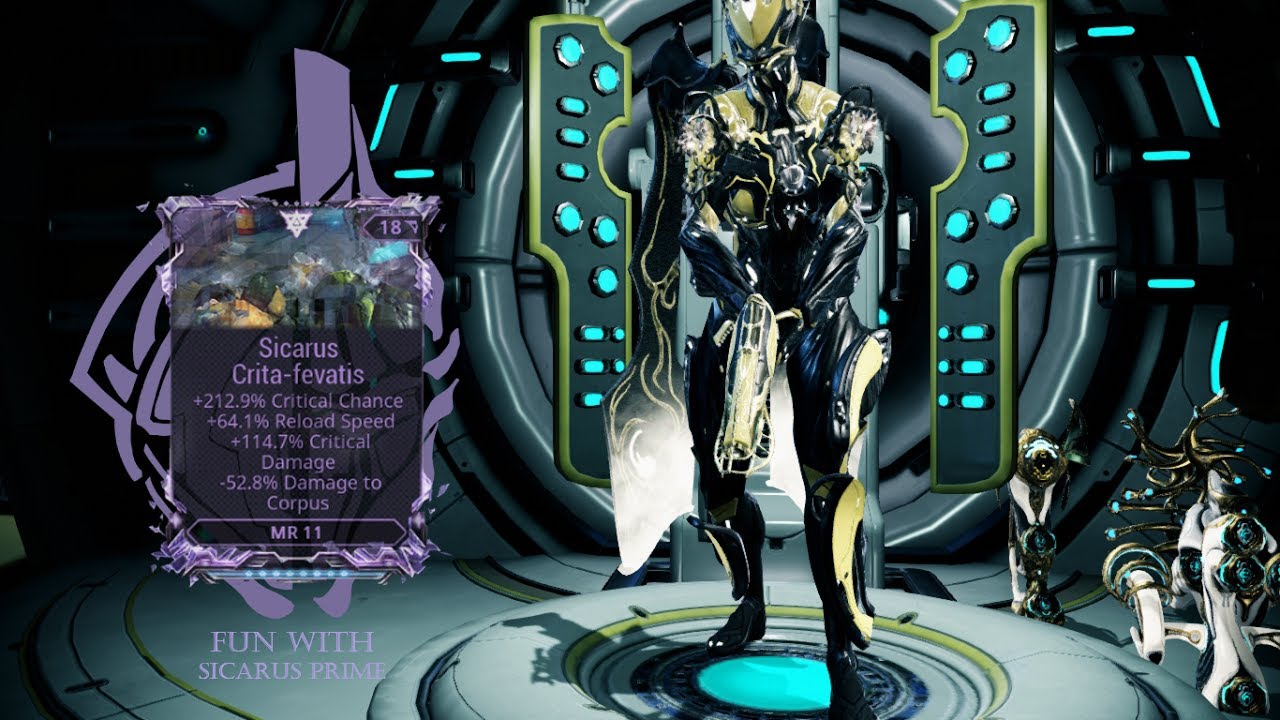 Warframe- Fun With#257 Sicarus Prime [Reupload]- Sicarus Crita fevatis ...