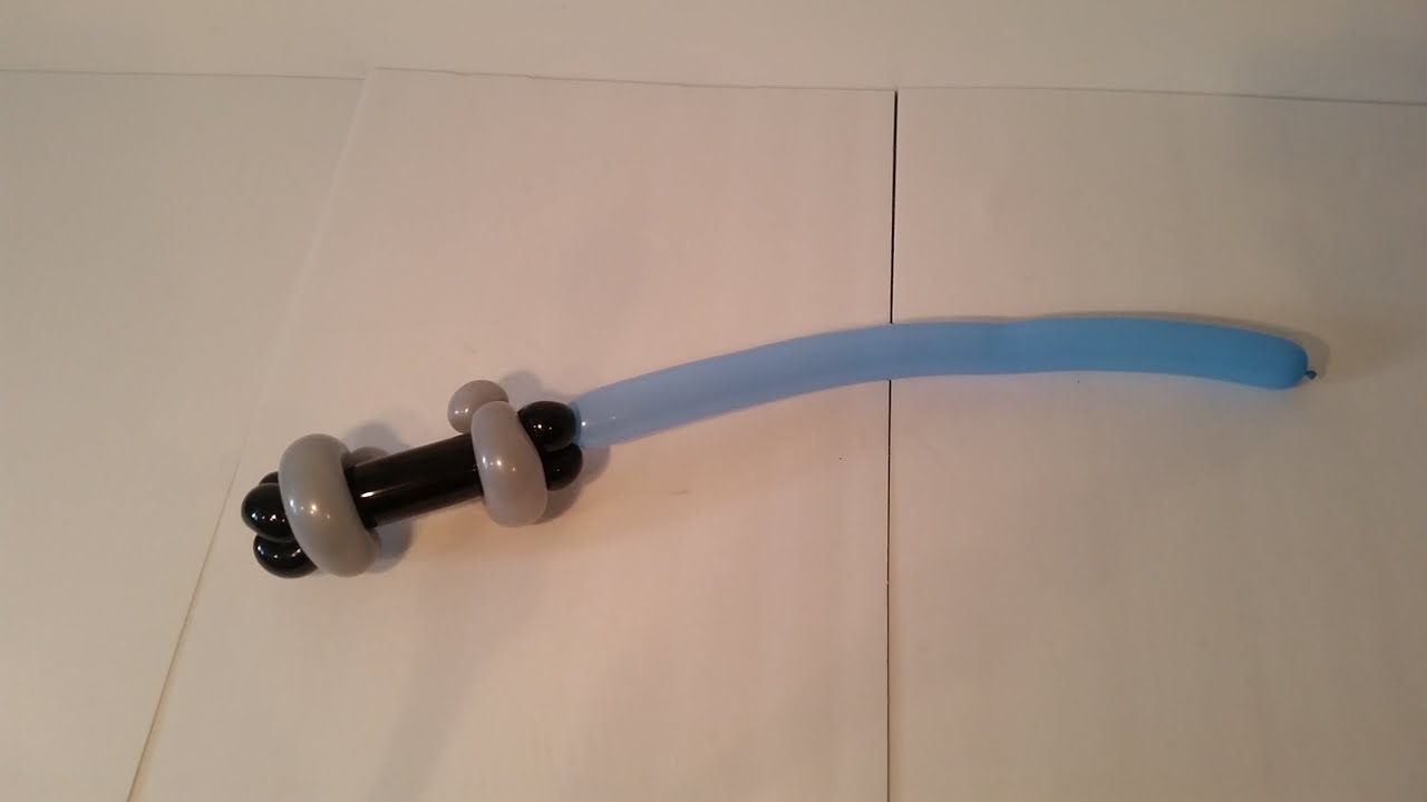 How to make a Jedi Lightsaber Balloon sculpture. - YouTube