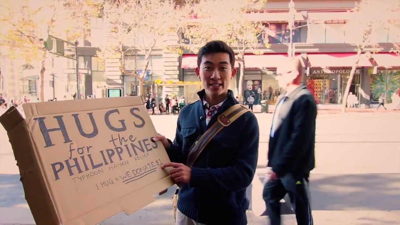 Relief Hugs For Philippines Typhoon - YouTube