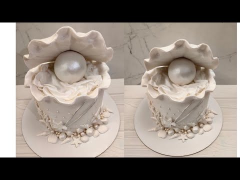 Nikah, toy, nişan xonçalarınızı bəzəyəcək həmin o tort. Mirvari görünümlü tort. Kreativ tort