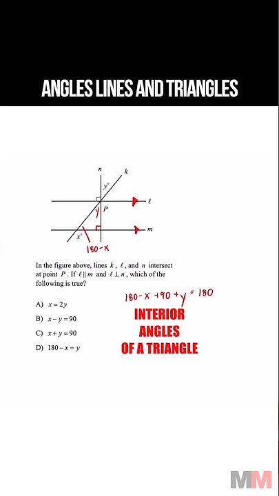 The Best Review Problem for angles, lines, and triangles - YouTube