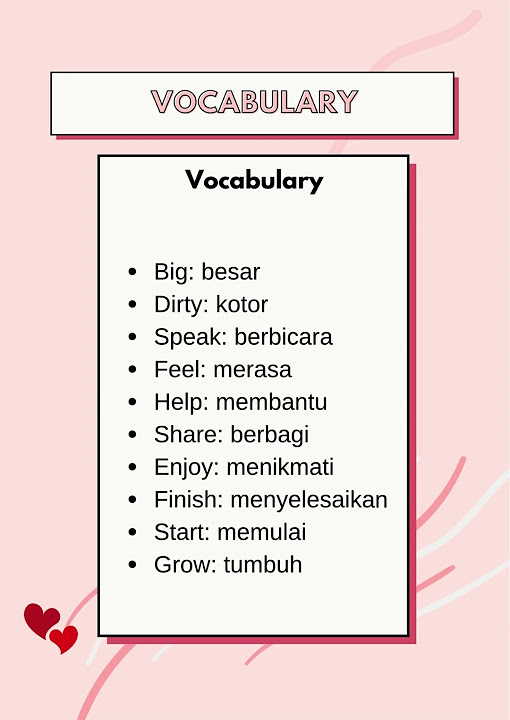 Belajar kosakata bahasa inggris pemula - YouTube