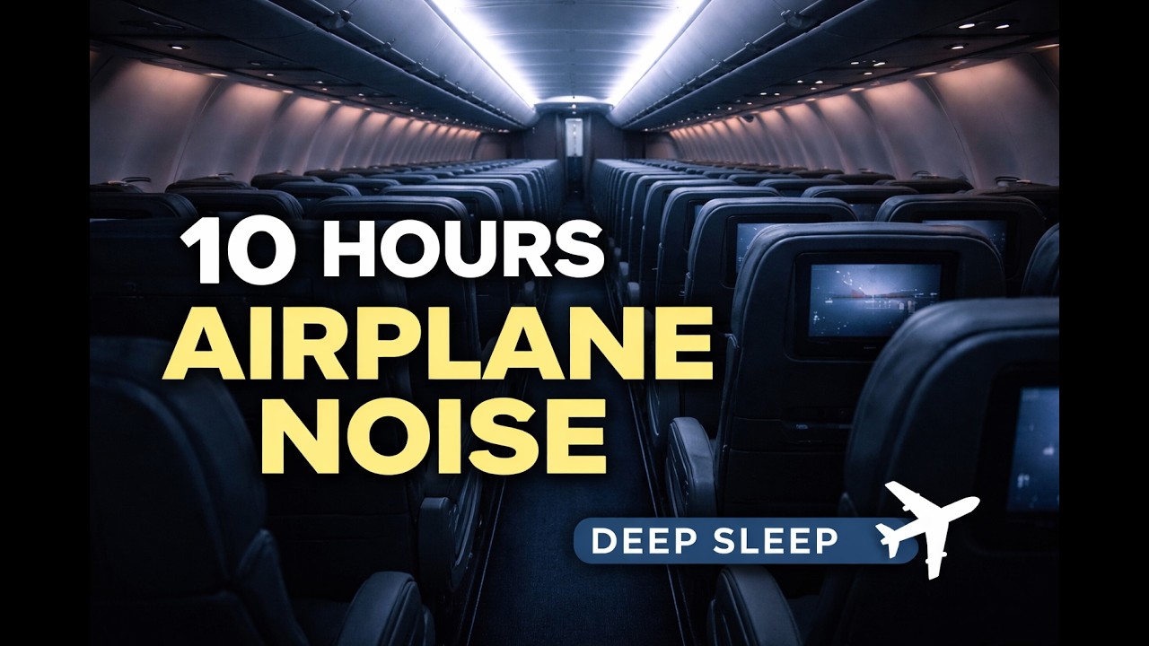 10 Hours Airplane Cabin Noise for Deep Sleep – Relaxing White Noise for ...