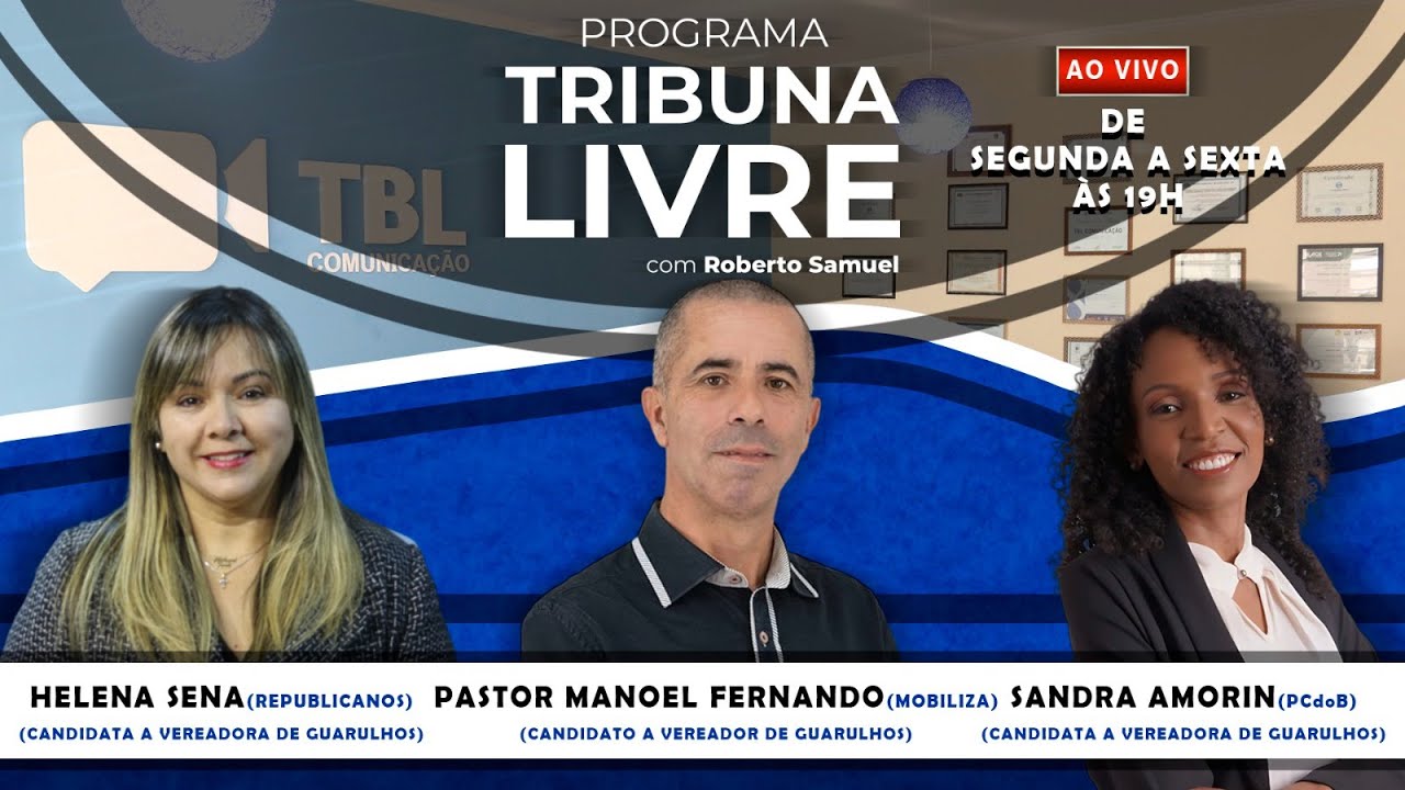 Programa Tribuna Livre - Helena Sena/ Manuel Fernando/ Sandra Amorin ...
