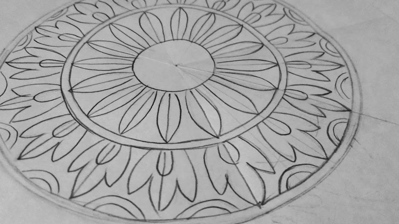 Easy way to draw rounding flowers - YouTube