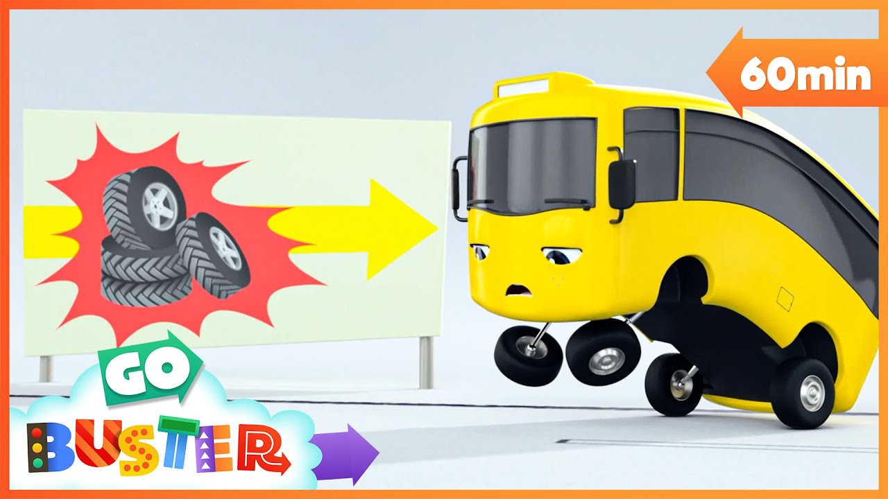 Buster Learns about his New Tires 🛞🤩 | Go Learn With Buster | Videos ...