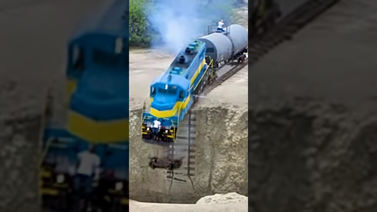 Mr beast ने अच्छे खासे ट्रेन को गड्ढे में डाल।🤑। Mr best of new video 🤯 ...