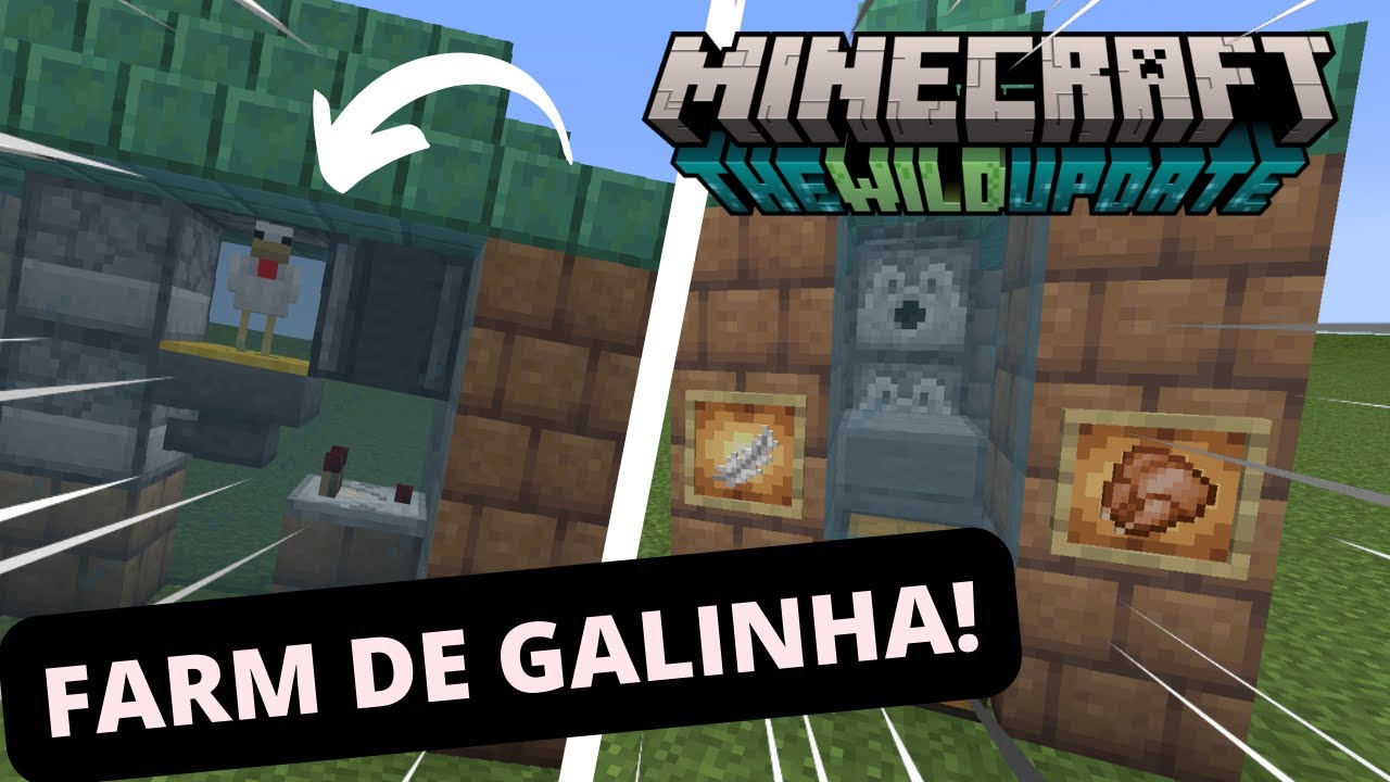 Como Fazer FARM de GALINHA 100% Automática no Minecraft 1.19.2 Tutorial ...