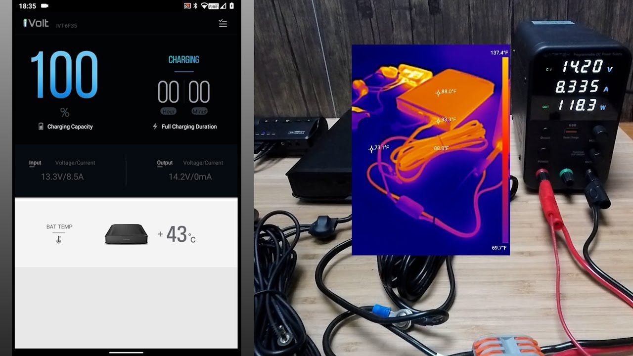 Thinkware iVolt Xtra BAB-95 - High Amp Charging Test - 14 AWG Cable ...