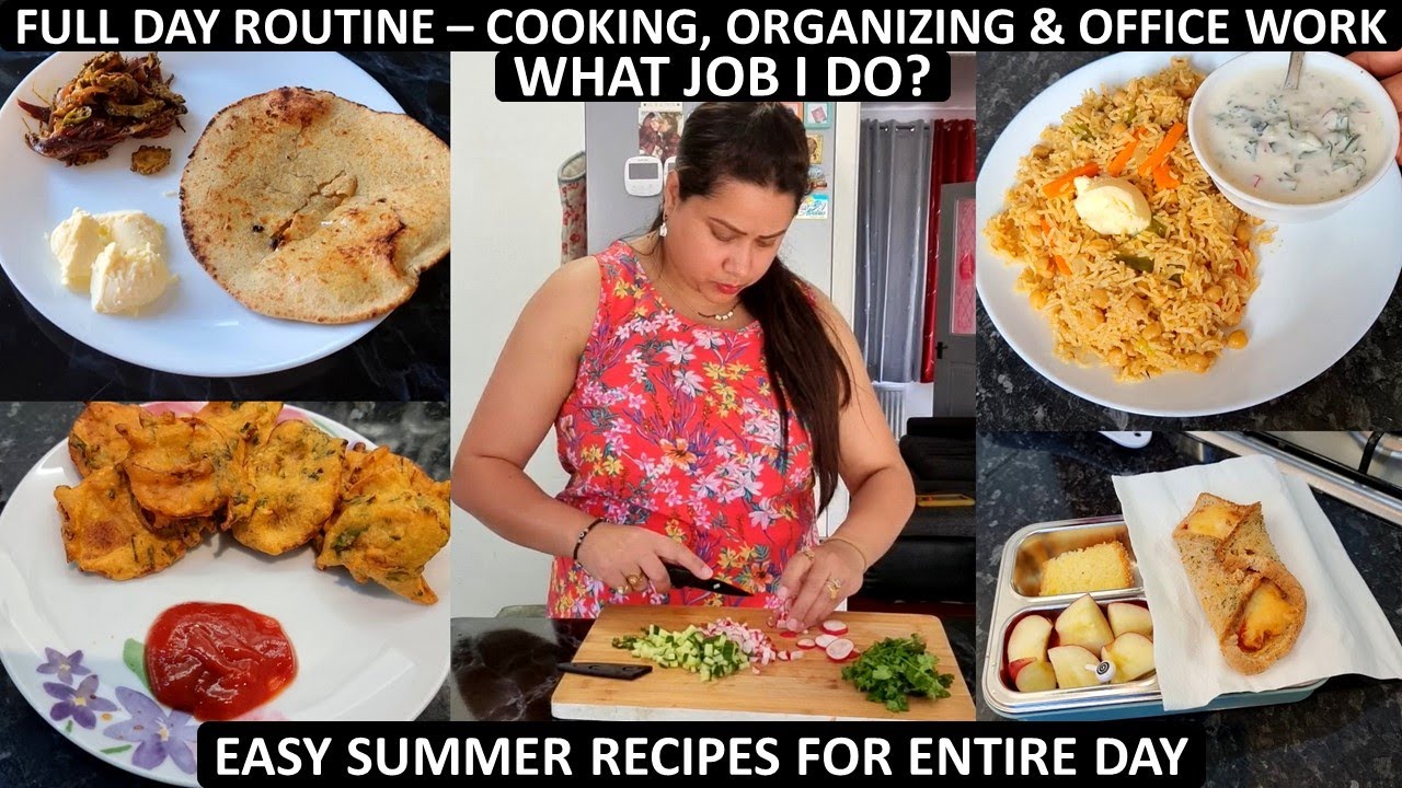Day in a Life of Indian Homemaker | Quick Vegetarian Meal Ideas for ...