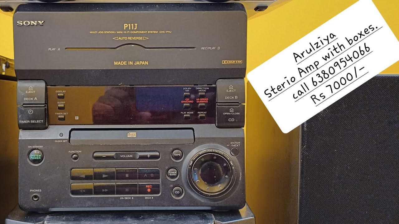 SONY stereo amp with JVC speakers...sale - YouTube