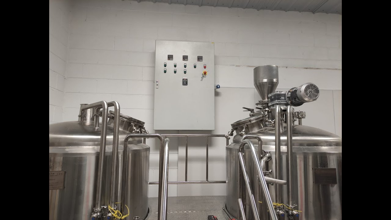 500L 2-vessel electric heating beer brewing system - YouTube