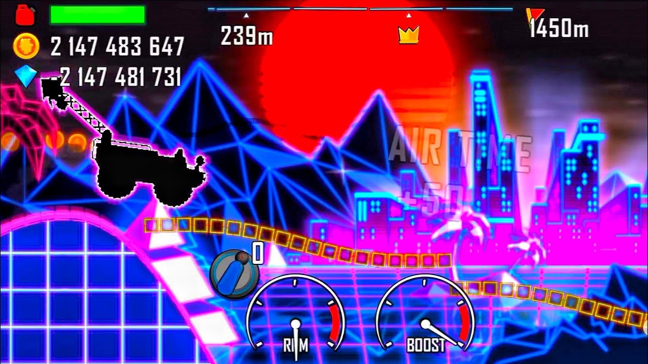 hill climb racing - fire truck on neon #146 Mrmai Gaming - YouTube