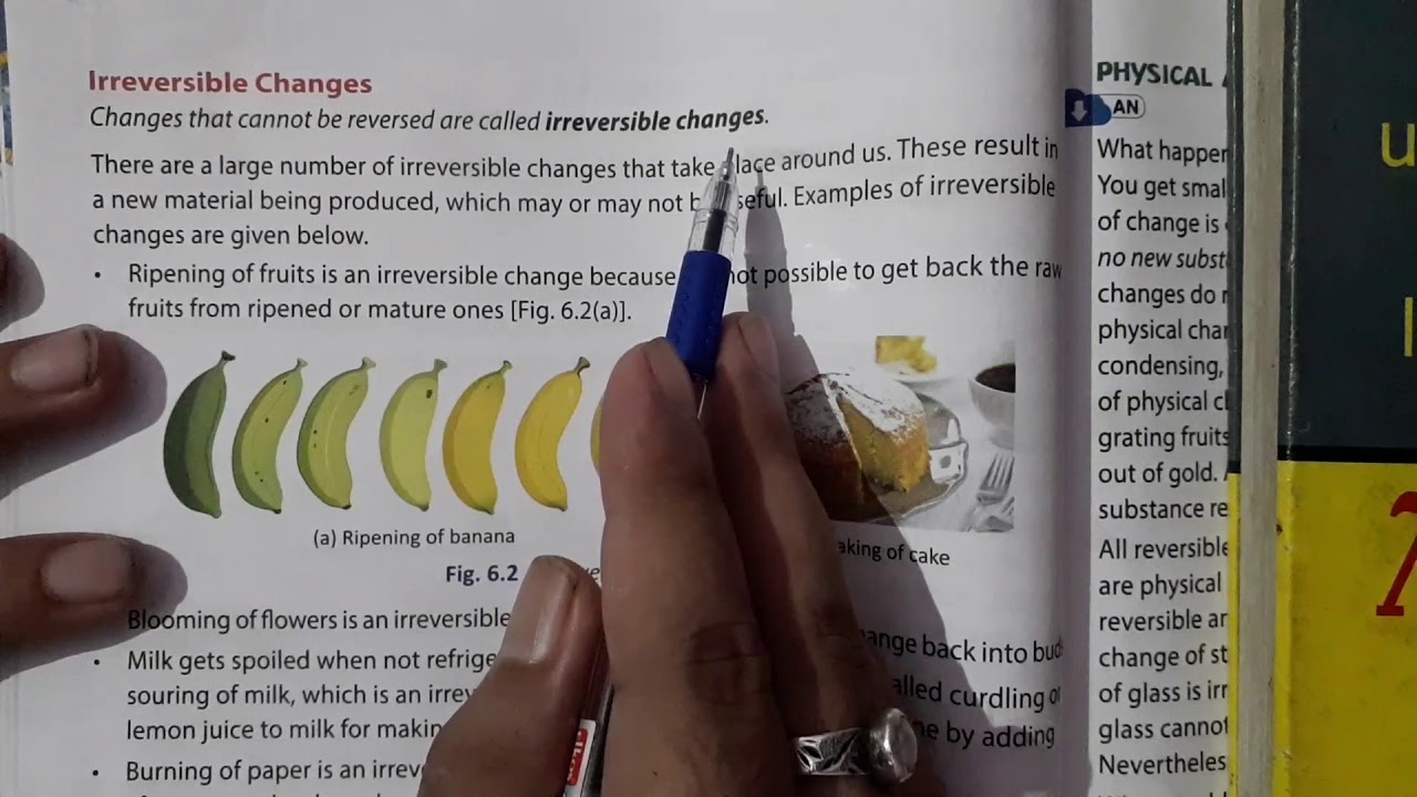 Reversible and irreversible changes class 6 ch 6 oxford book very easy ...