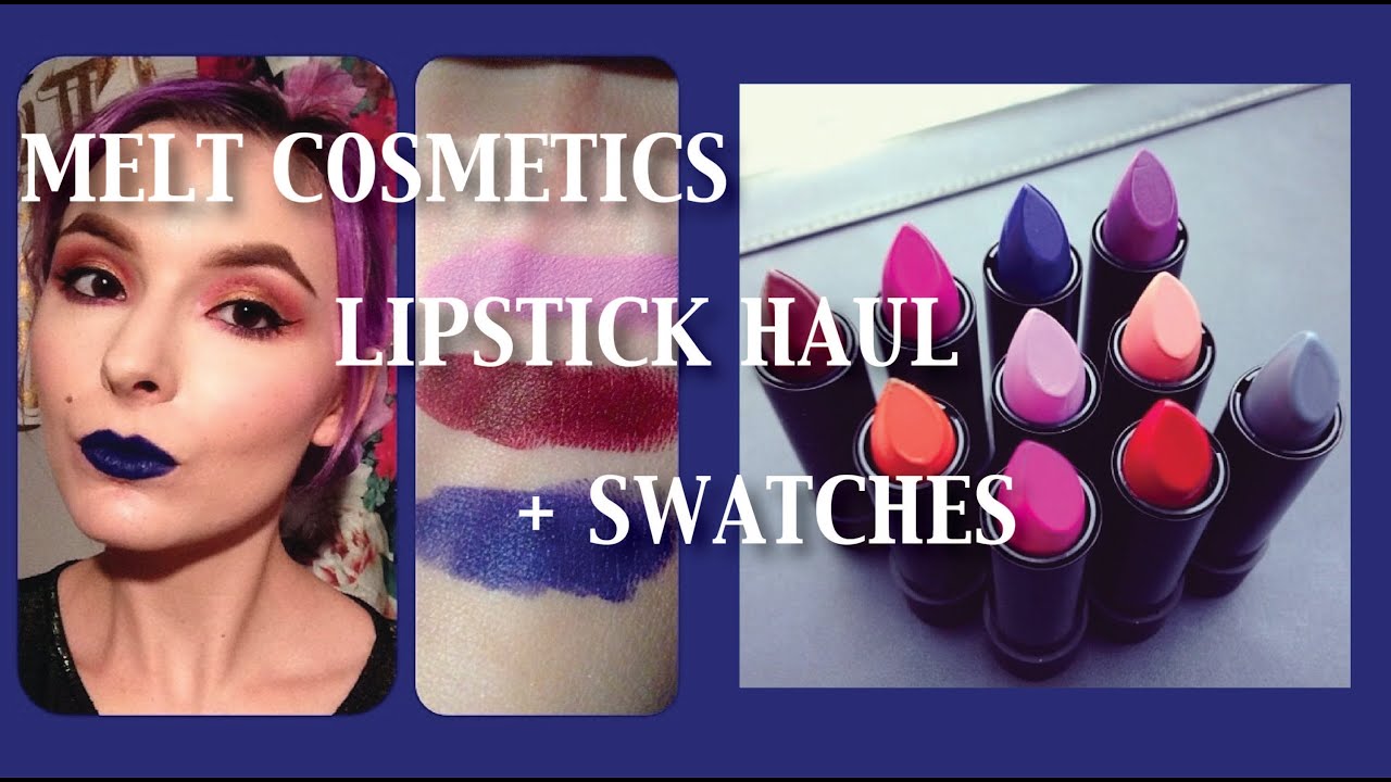 MELT COSMETICS LIPSTICK HAUL + SWATCHES - YouTube