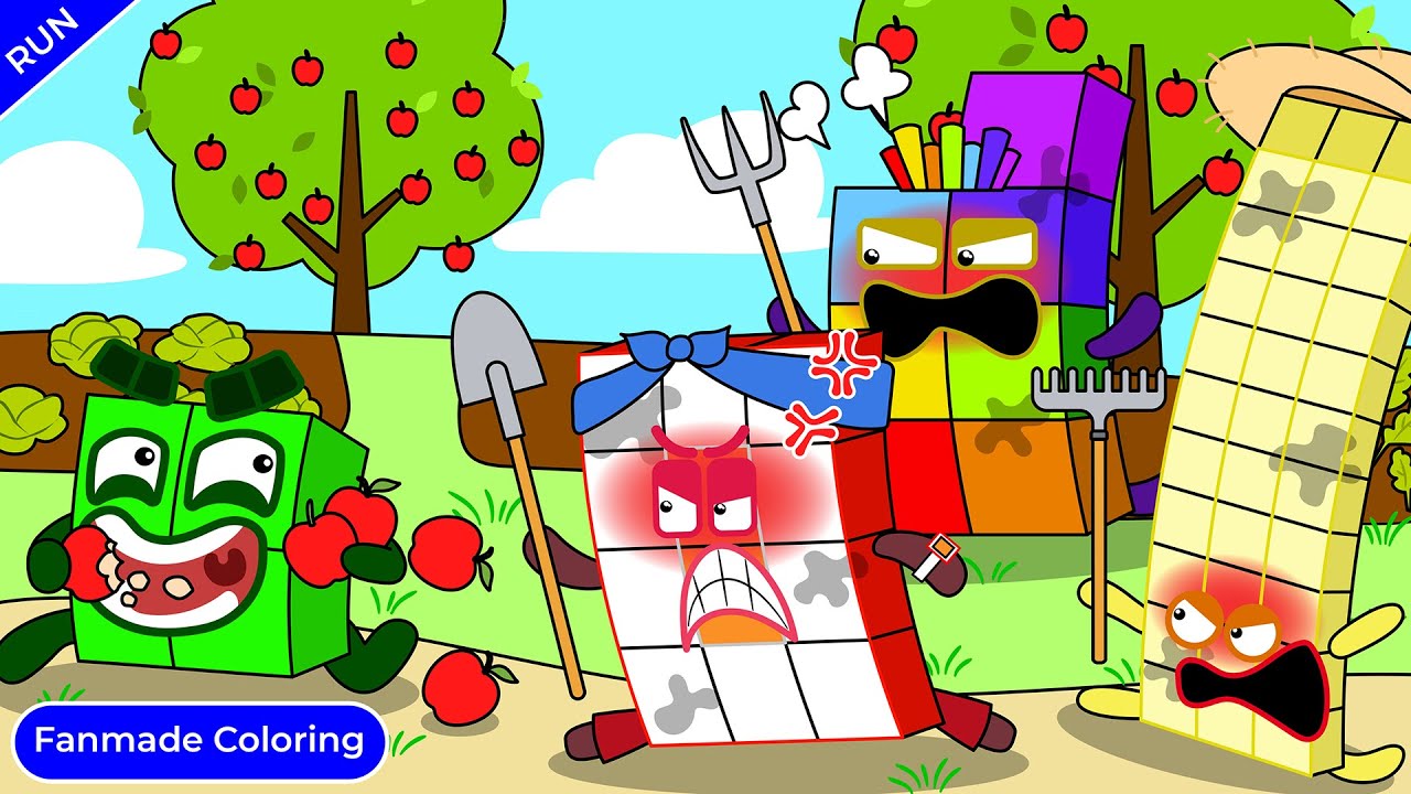 Stop NB 4! Do not Steal Apples | Numberblocks Fanmade - YouTube