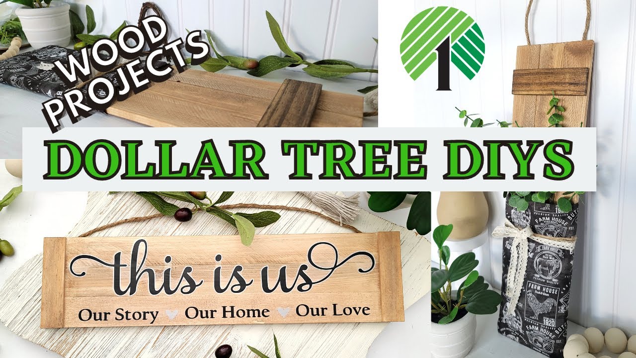 Amazing DIY WOOD Projects From Dollar Tree | Beginner Farmhouse Hacks ...