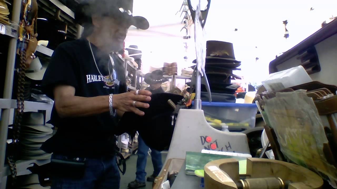 Shaping cowboy hat and cleaning and blocking them as well. - YouTube