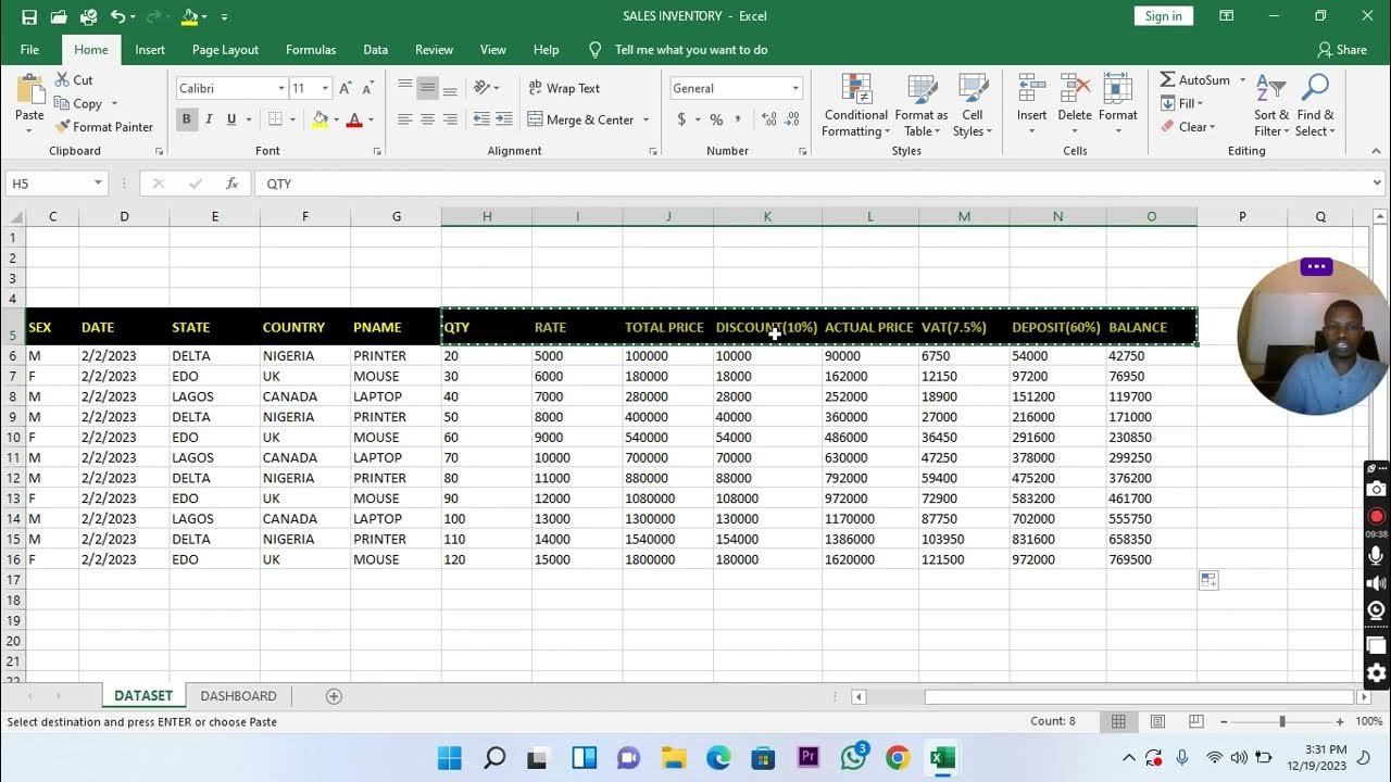 Data entering in Excel Part 2 - YouTube