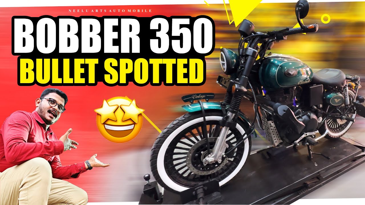 Royal Enfield Bobber Bullet Spotted at Royal Accessories Vijayawada ...