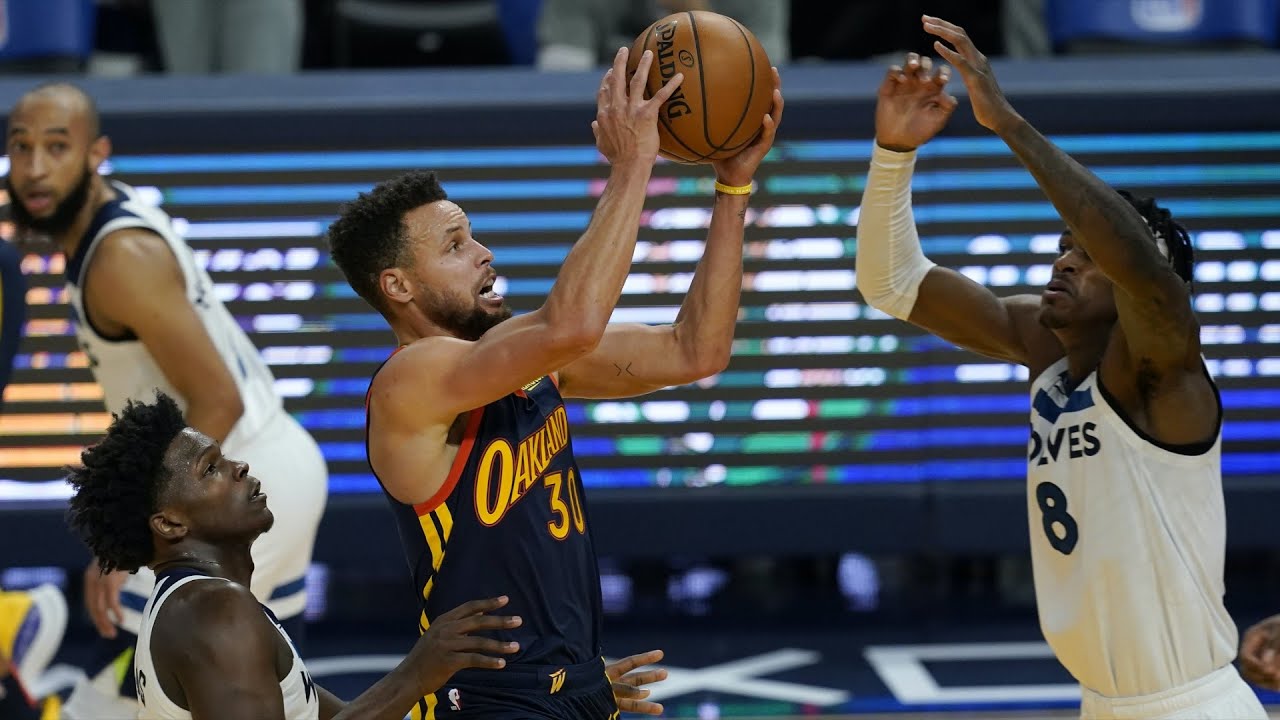Curry Dribble God Step Back 3! Wiseman Block and Dunk! 2020-21 NBA ...
