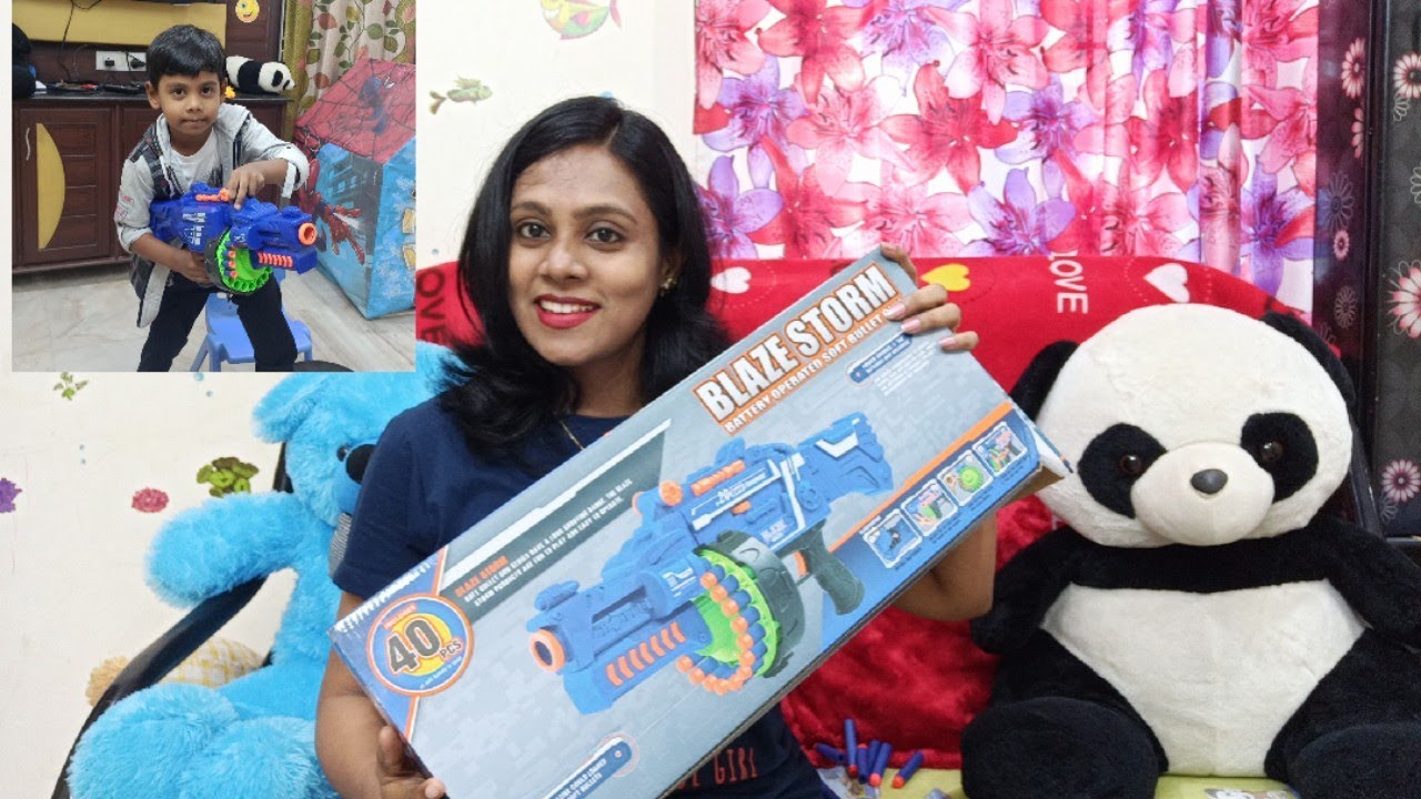 Miss & Chief Battery Operated Crazy Machine Gun Review || Toy Gun on ...