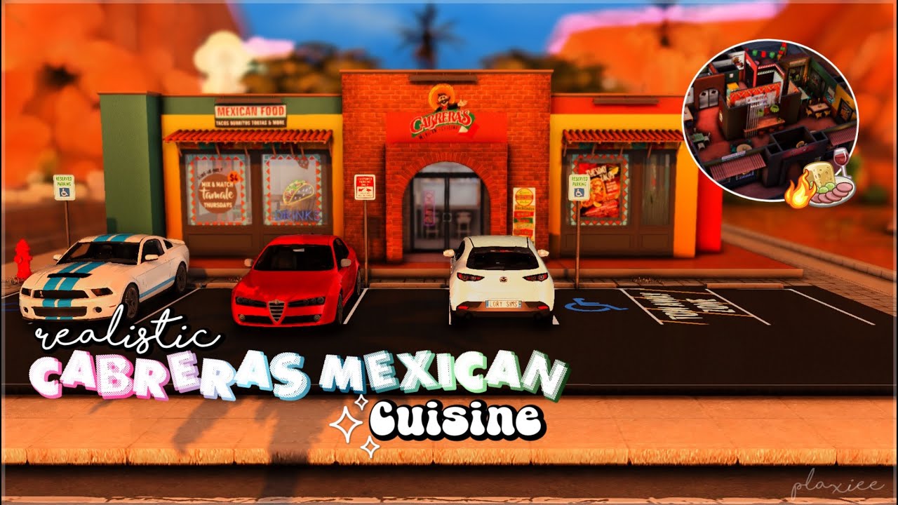 A REALISTIC MEXICAN RESTAURANT in the sims 4 │THE EXIST SAVE FILE│ The ...