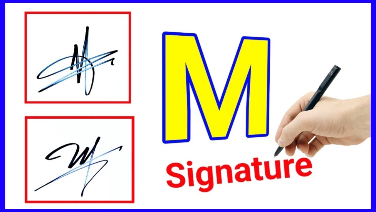 Signature ideas for letter M | M signature style | M short signature ...