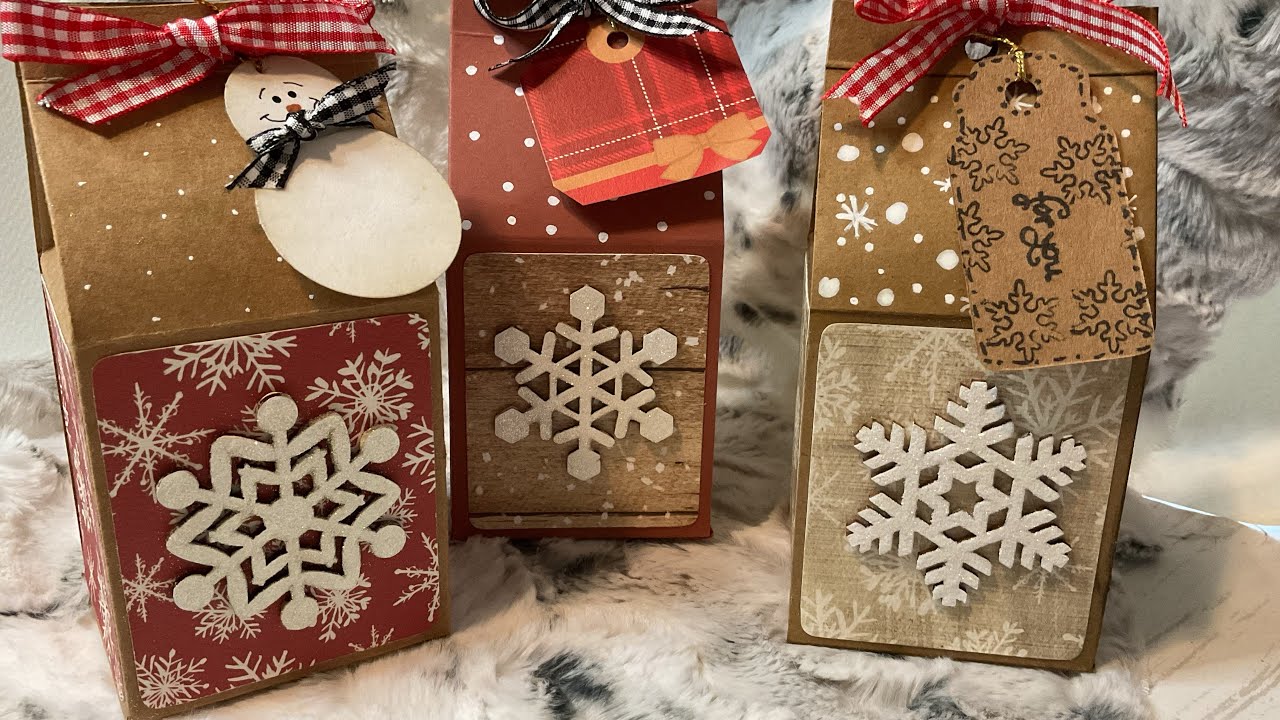 Fast and easy gift box diy tutorial/ treat/ ornaments / gingerbread ...