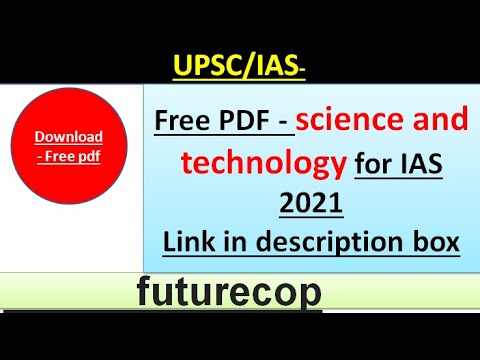 Free Pdf Of Latest Science And Technology For IAS/UPSC 2021 - YouTube