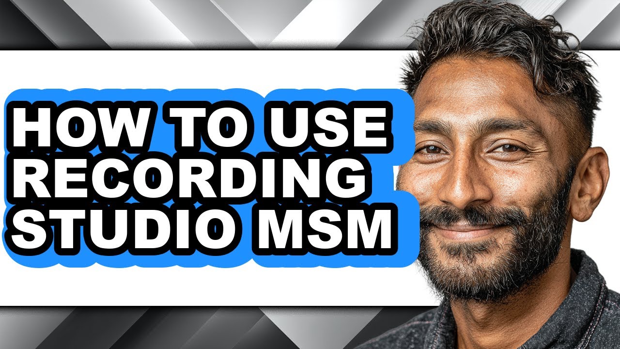 How to Use Recording Studio Msm (updated) - YouTube