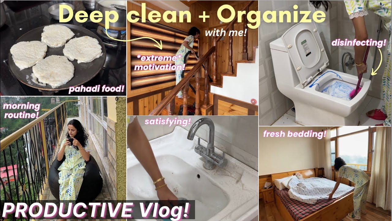 PRODUCTIVE VLOG : *extreme* DEEP CLEAN + ORGANIZE with me 🧼 (the entire ...