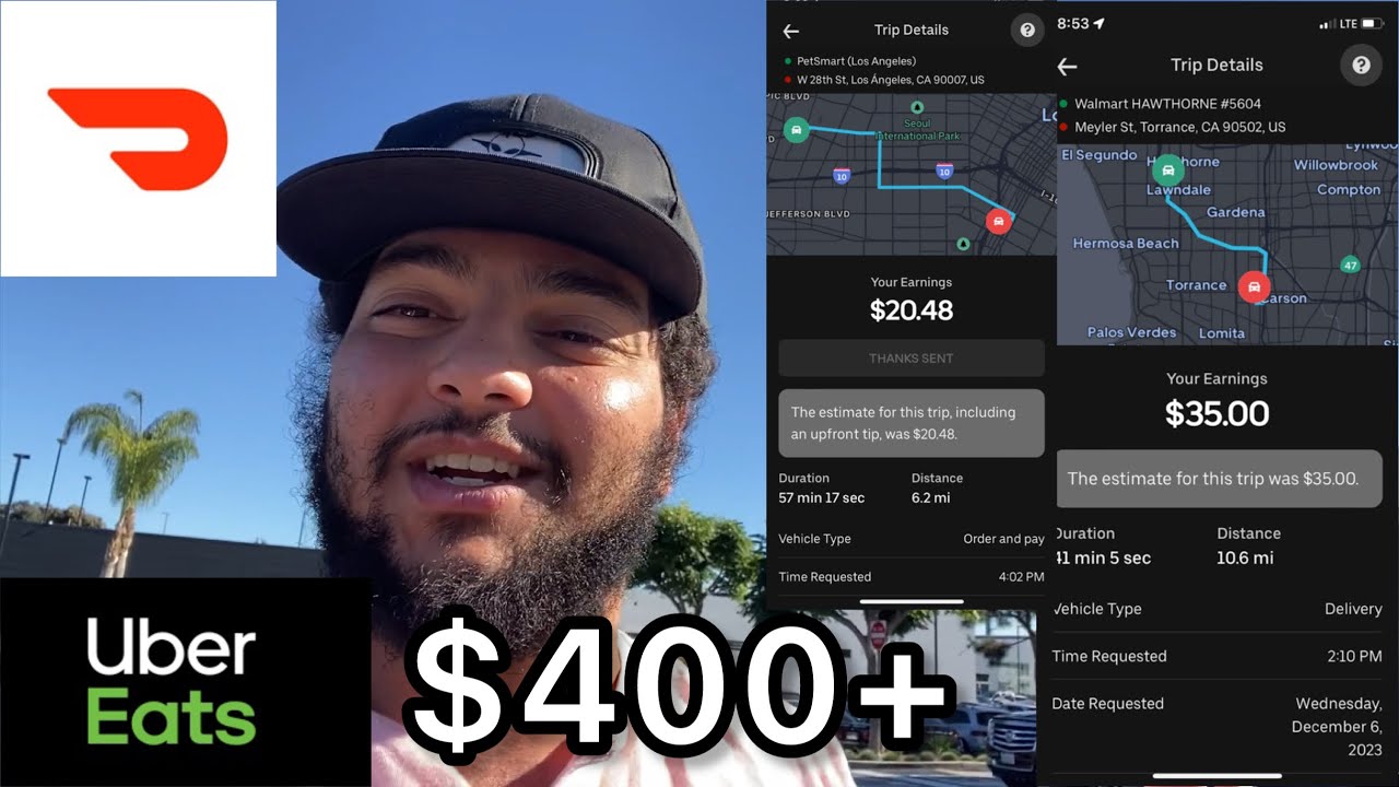 $400+ за день на Doordash и Uber Eats | Богатеем В Америке - YouTube