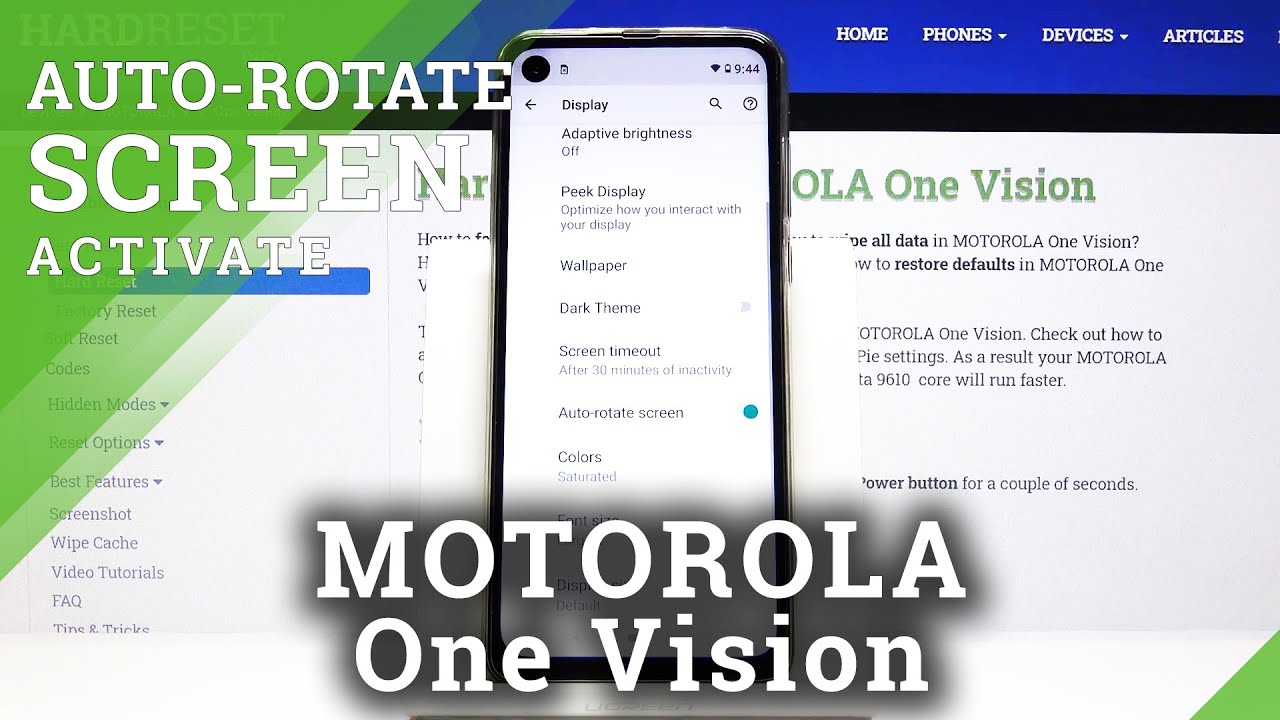 How to Set Screen Auto-Rotation in MOTOROLA One Vision – Rotate Screen ...