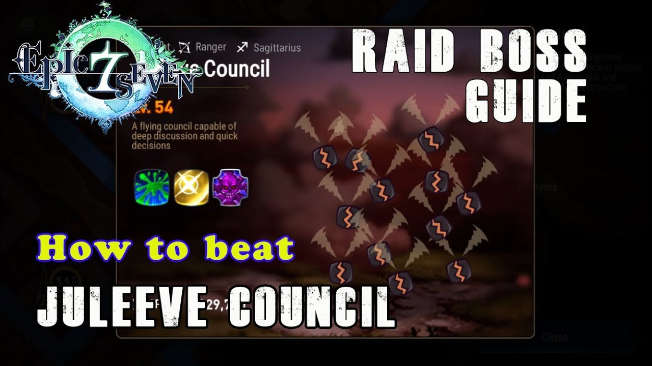 RAID BOSS GUIDE - Juleeve Council -- Epic Seven - YouTube