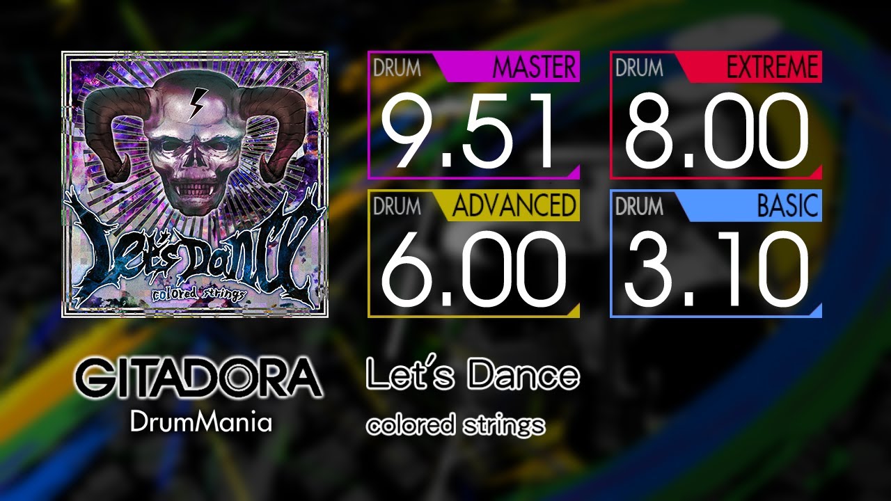 【GITADORA】 Let's Dance (MASTER ~ BASIC) Drum - YouTube