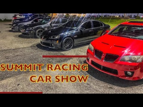 SUMMIT RACING CAR SHOW (G8 Car club does MASSIVE BURN OUTS‼️) MUST SEE ...