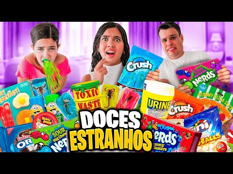 PROVANDO TODOS OS DOCES MAIS DIFERENTES DO MUNDO *PULSEIRA COMESTÍVEL