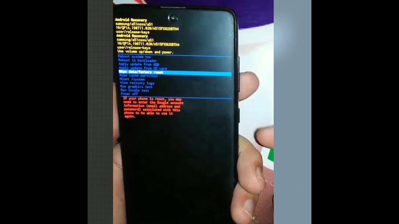 How to Hard Reset Samsung Galaxy A51 | Unlock Pattern/Password Without Data - YouTube