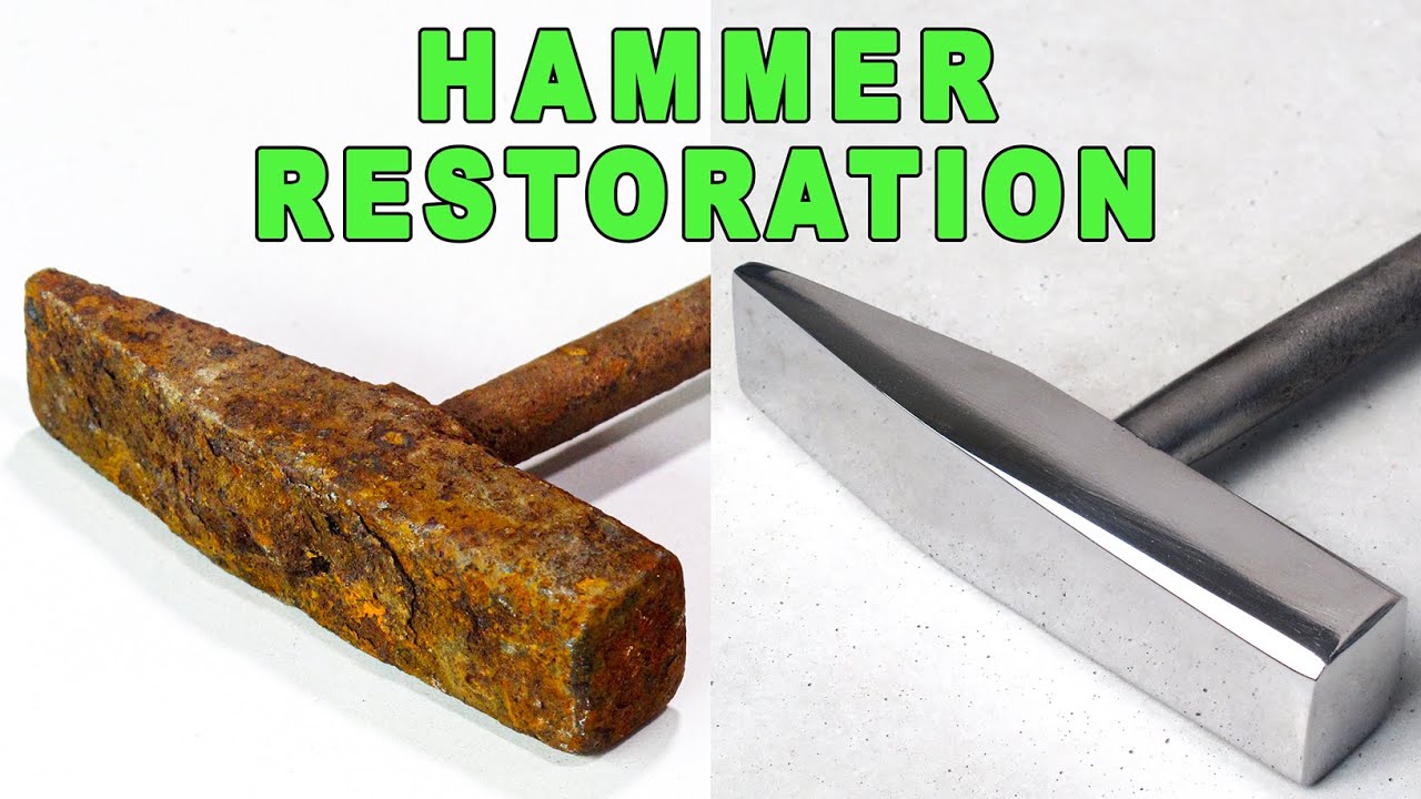 HOW TO RESTORE A VERY RUSTY HAMMER #restoration #hammer #mirrorfinish ...