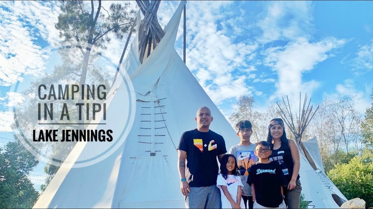 Camping in a Tipi at Lake Jennings - VLOG DAY 1 - YouTube