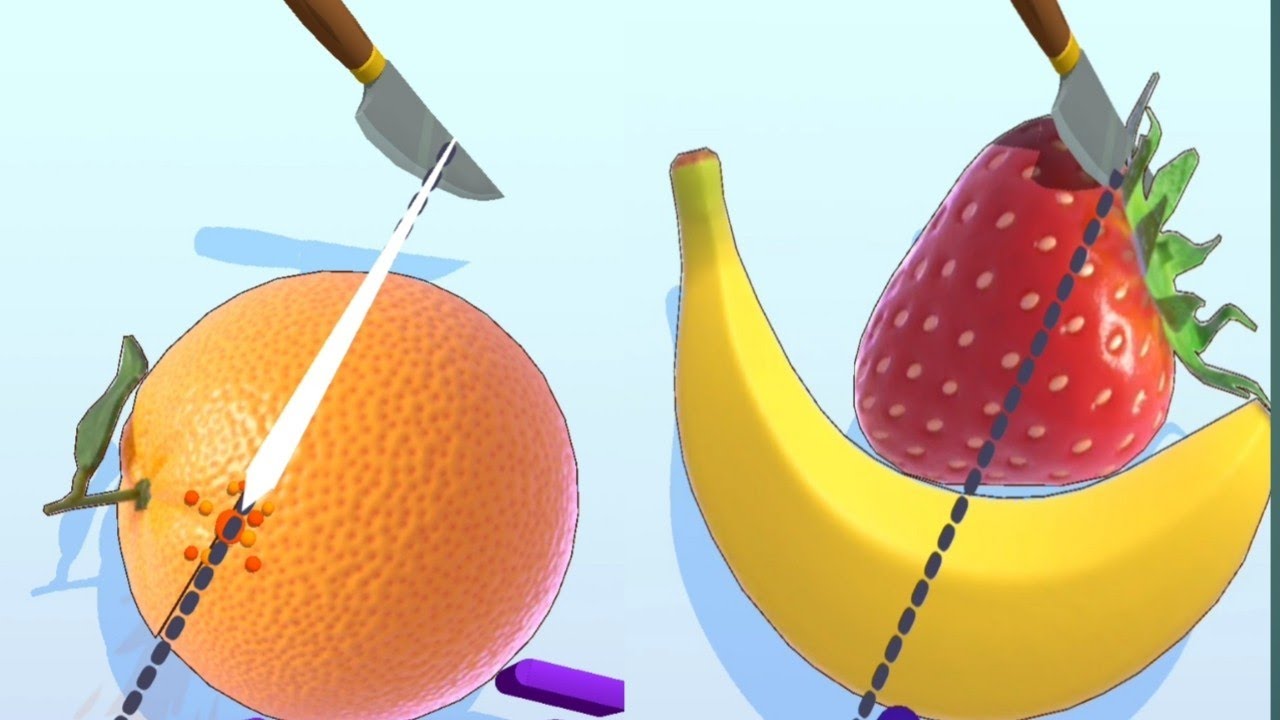 Good Slice!🍌🍓! Slicing Gameplay! Very Satisfying And Relaxing ASMR ...