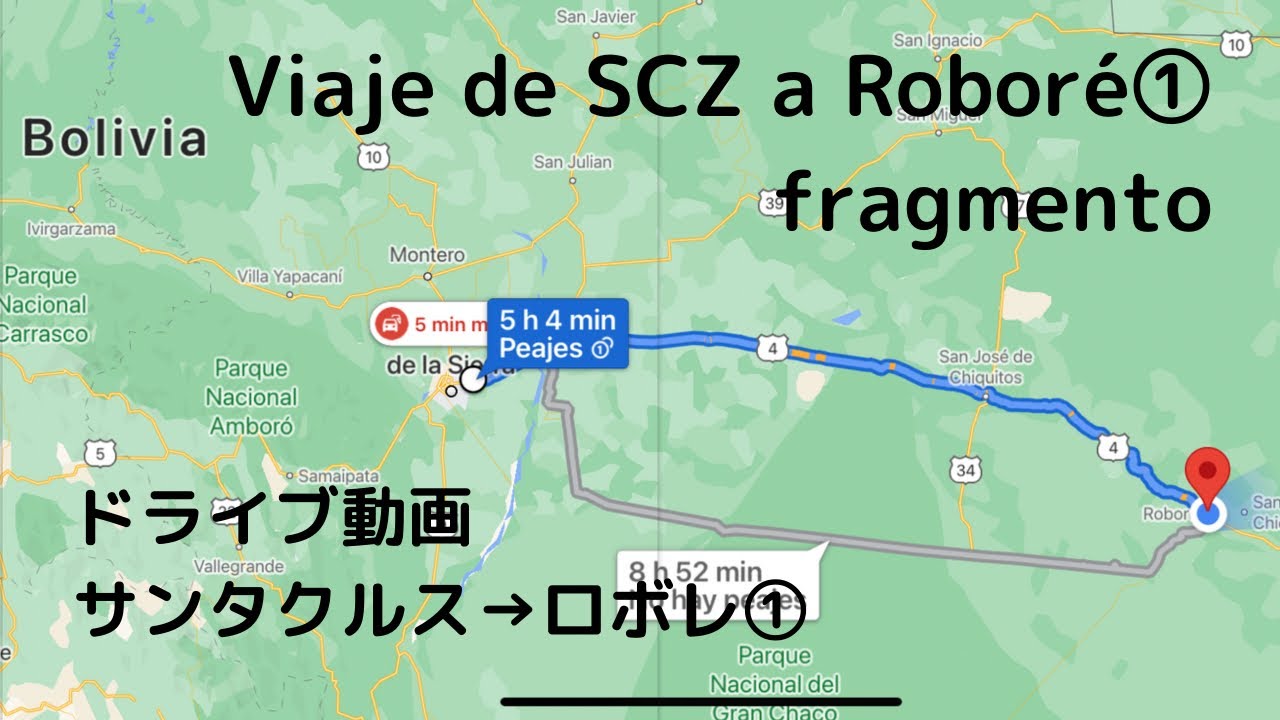 Viaje de Santa Cruz (Bolivia) a Roboré ①fragmento ドライブ動画 サンタクルス(ボリビア)→ロ ...