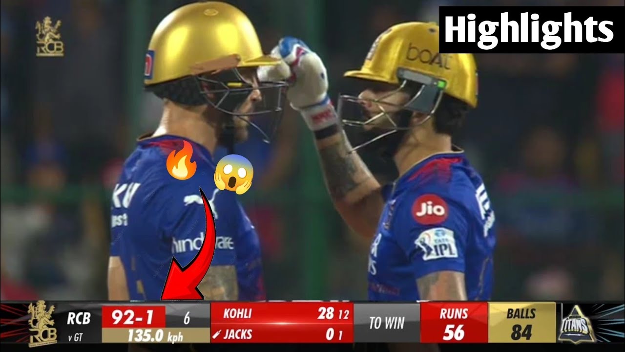 RCB 92-1 runs highlights | RCB highest power play score in ipl history | Virat and faf ...