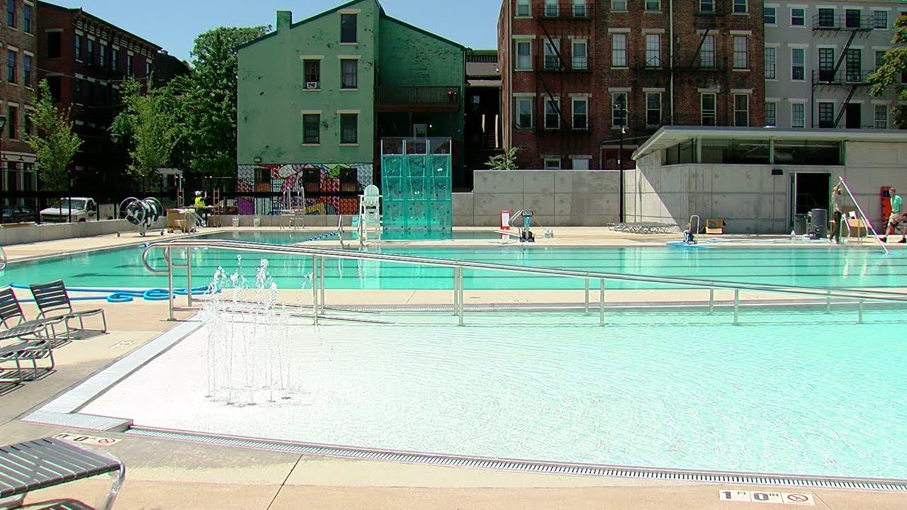 New pool opens in Over-the-Rhine - YouTube