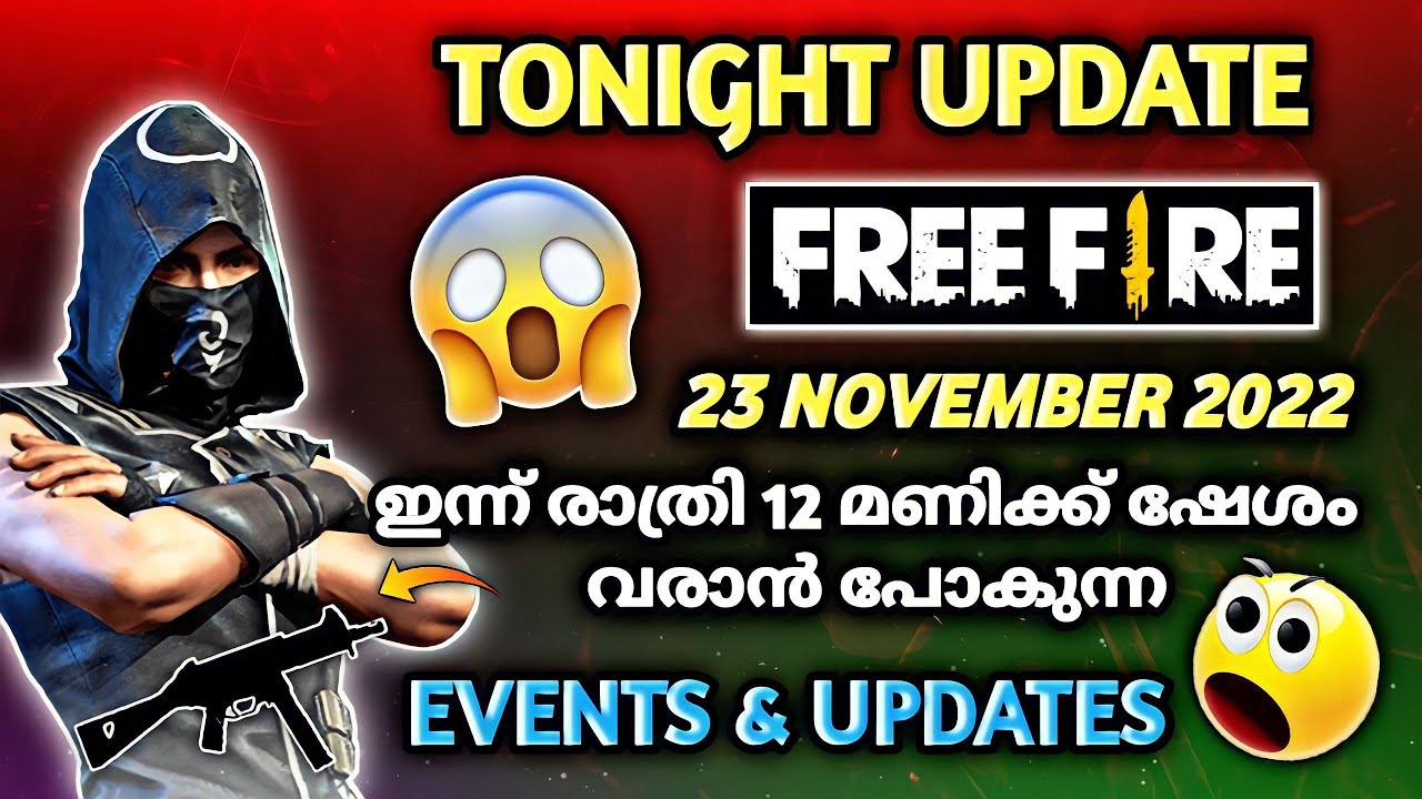 TONIGHT UPDATE OF FREE FIRE | 23 NOVEMBER NEW EVENT | FF TONIGHT UPDATE ...