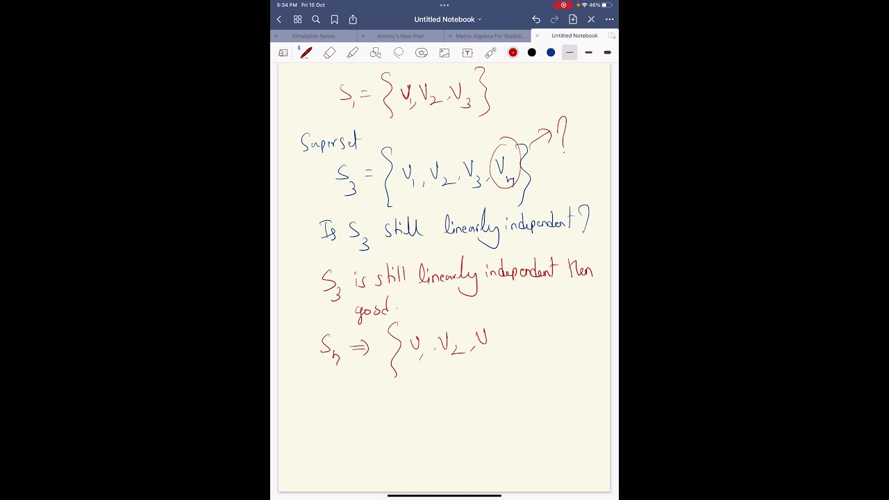 MASE Tutorial 1: Maximal Linearly Independent Set - YouTube